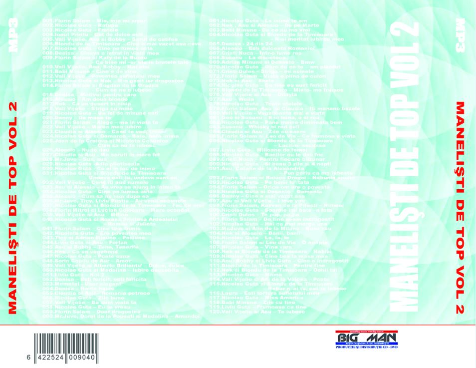 Manelisti De Top Volumul 2 - MP3 Manele | Big Man Romania