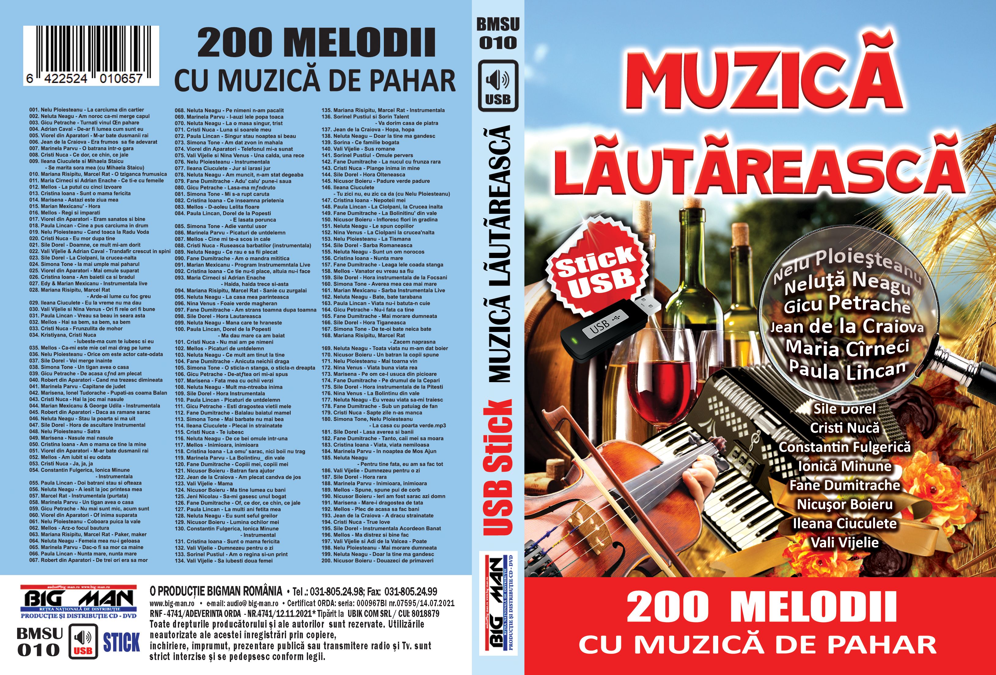 Muzica lautareasca - Stick USB | Big Man Romania